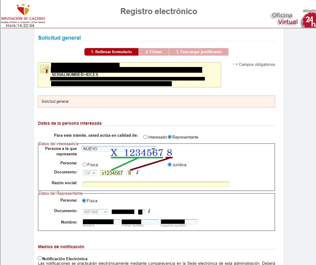 Voy a registrar una solicitud en la Sede Electrónica, pero el ...